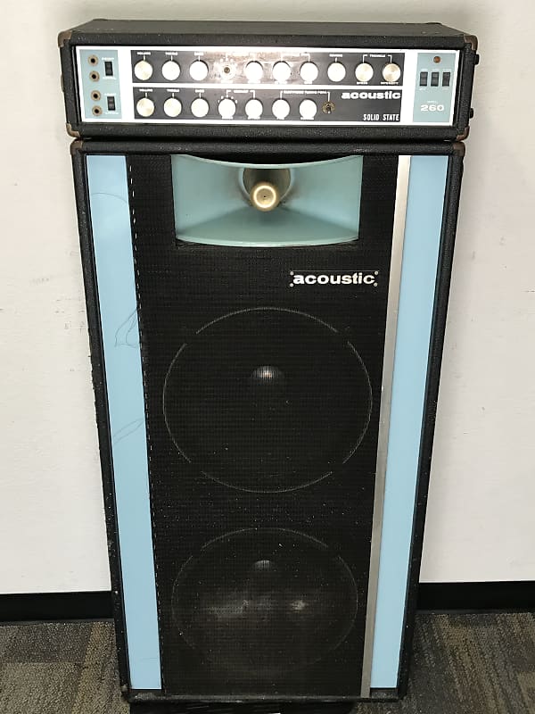 Acoustic Model 260 head w/ 261 cabinet Late 1960's Black and | Reverb