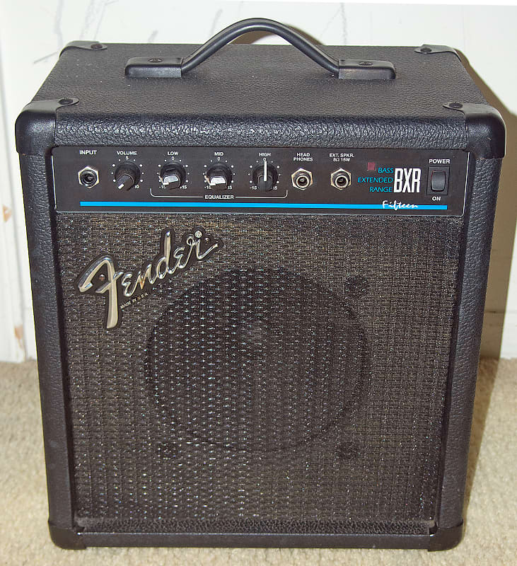 Vintage 90's Fender BXR-15 Bass Combo Amplifier Made in the | Reverb