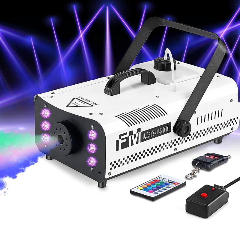 Fog Machine 1500 Watt With 6 Led Lights, Professional Stage | Reverb