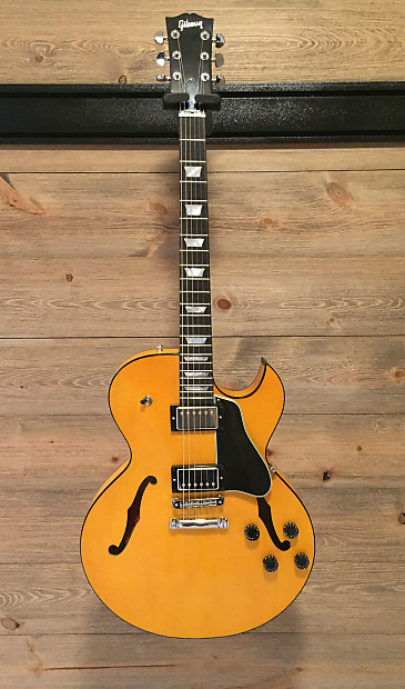 Gibson ES-137 one-of-a-kind amber with ebony board, Lollar | Reverb