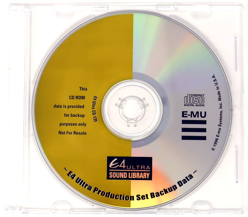 E-MU Systems E4 Ultra Production Set Backup Data CD-ROM | Reverb UK