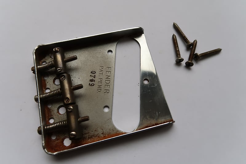 Fender Telecaster Bridge PAT.PEND. Tele Serial # 0769 52 thru | Reverb