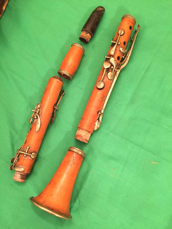 I.Lot-Antique 13 Key Boxwood Clarinet with Metal Rings for | Reverb