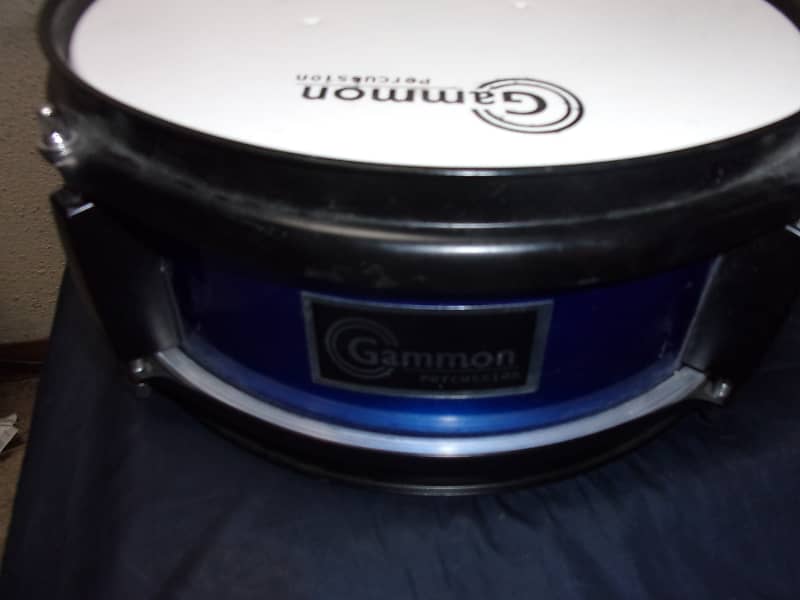 Gammon 10" x 4" Blue Snare Drum with Internal Wires Small | Reverb