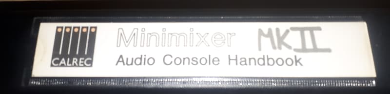 Hand book for Calrec Minimixer MK2 Audio Console Handbook | Reverb
