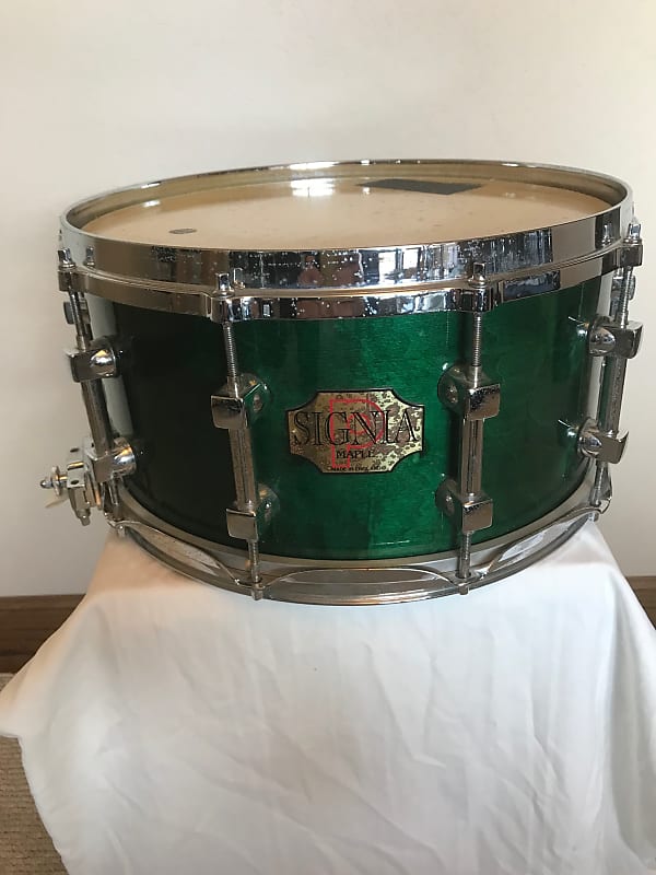 Premier Signia 14"x7" Snare Drum Late 1990's - Emerald Green | Reverb