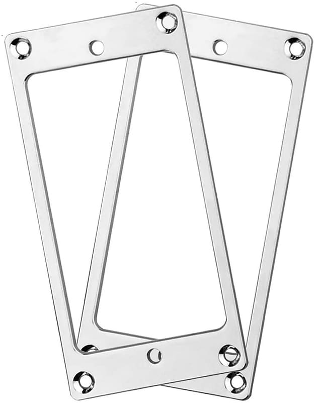 Chrome Flat Metal Humbucker Rings 2-pack for Electric Guitars | Reverb