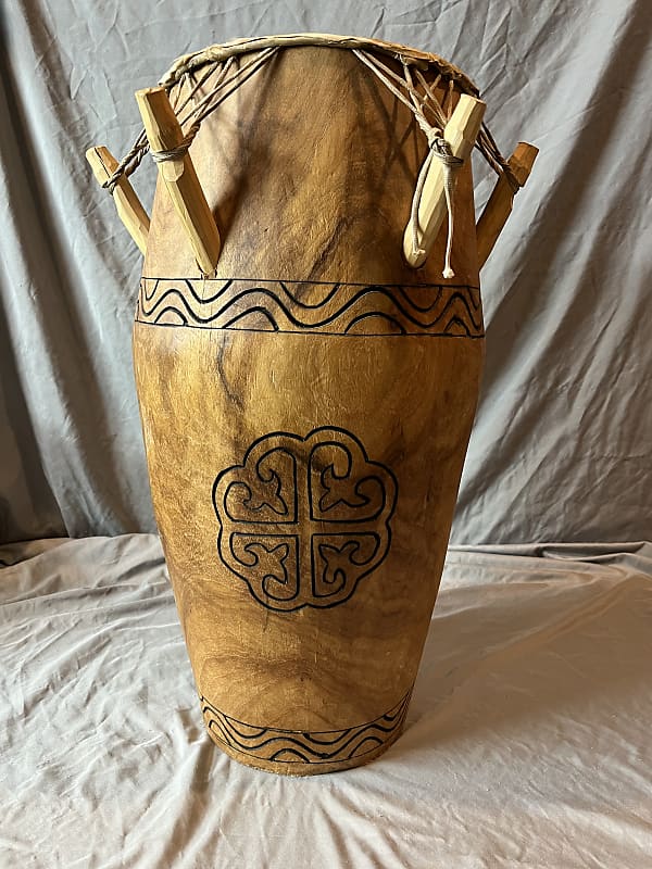 Kpanlogo Drum - Authentic Handmade in Ghana - Full Size - | Reverb