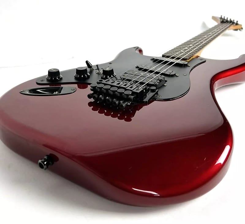 1980s Kramer Focus 3000 Candy Apple Red Lefty Electric Guitar | Reverb