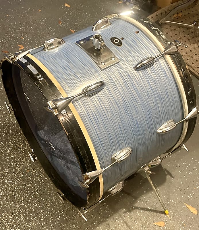 Slingerland Vintage bass drum 60s - Blue swirl | Reverb