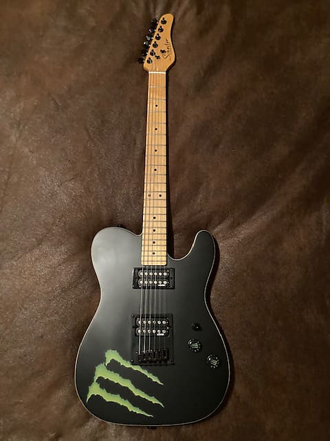 Schecter PT 2000's - Black with Monster Logo | Reverb