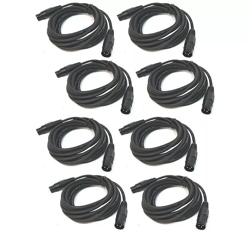 (8) DJ Pro Audio 15 Foot 3 Pin Male to Female PA Speaker | Reverb