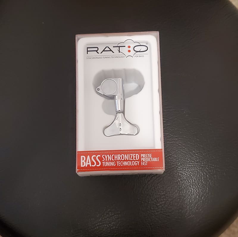 Graph Tech PRB-440-C0 Ratio bass tuner set 4-in line Chrome | Reverb