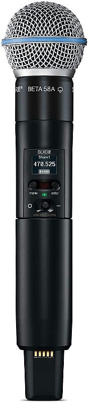 Shure SLXD2/B58-G58 Handheld Transmitter with Beta 58 Capsule | Reverb