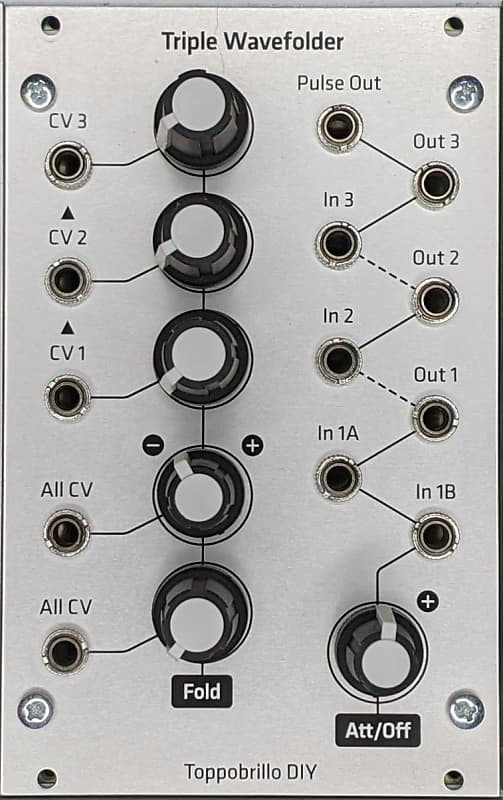 Toppobrillo Triple Wavefolder w/ Grayscale panel | Reverb