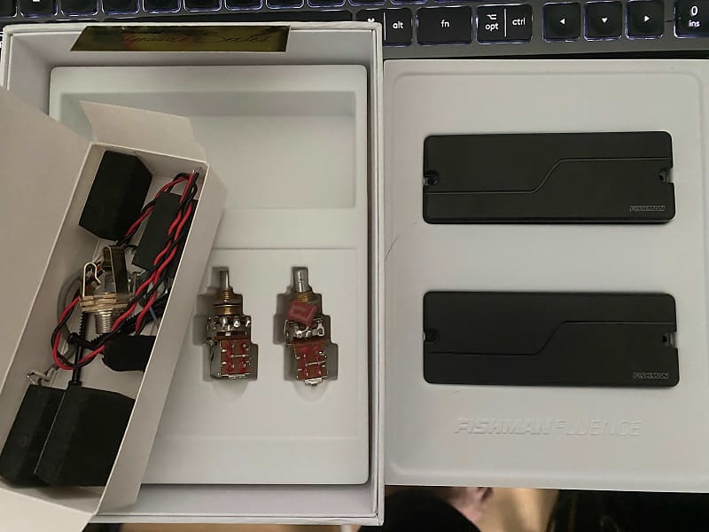 Fishman Fluence Modern 8 string pickup set - Black | Reverb UK