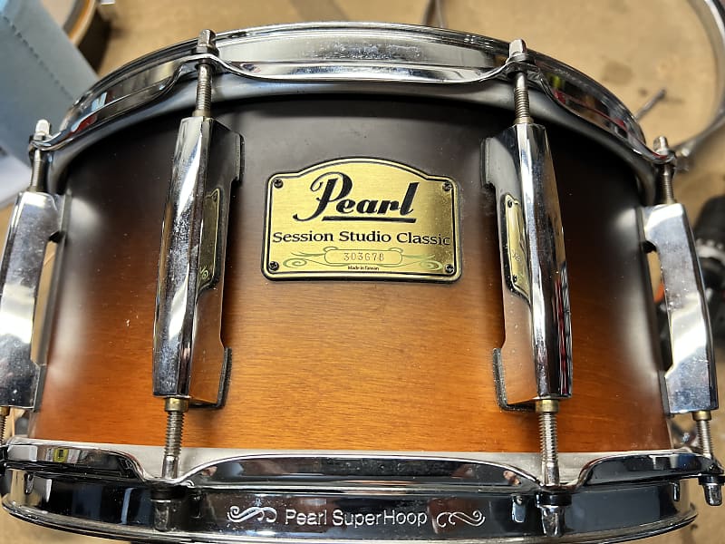 Pearl Session Studio Classic Black and Tan 14” Snare | Reverb