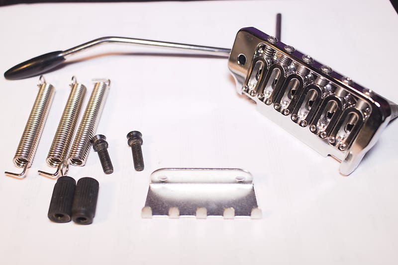 Hipshot 6 String US Contour Tremolo Bridge, 2 point Chrome | Reverb