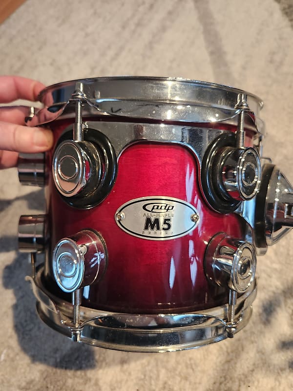 PDP M5 7x8" Rack Tom M5 mid 2000's - Cherry To Black Fade | Reverb