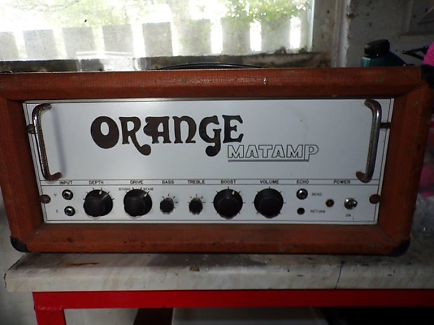 Vintage Orange Matamp 100 Watt Bass Amplifier | Reverb