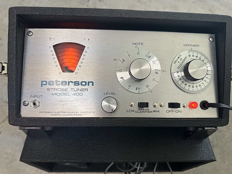 Peterson Strobe Tuner 400 60's to 70's - Black silver | Reverb
