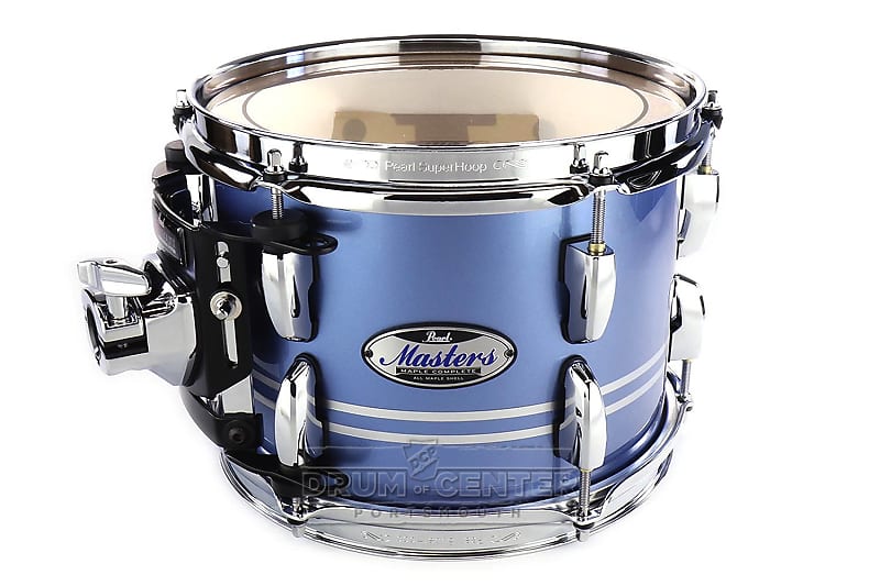 Pearl Masters Maple Complete 10x7 Tom - Light Blue Metallic | Reverb