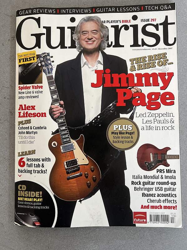 Guitarist Magazine UK Jimmy Page Edition 2007 - White Black | Reverb