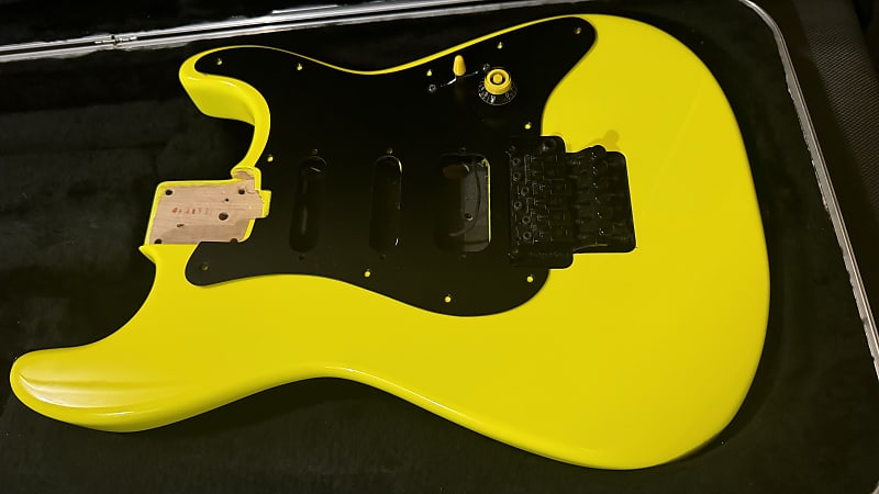 Charvel So-Cal Neon Yellow body loaded with Floyd Rose 1000 | Reverb