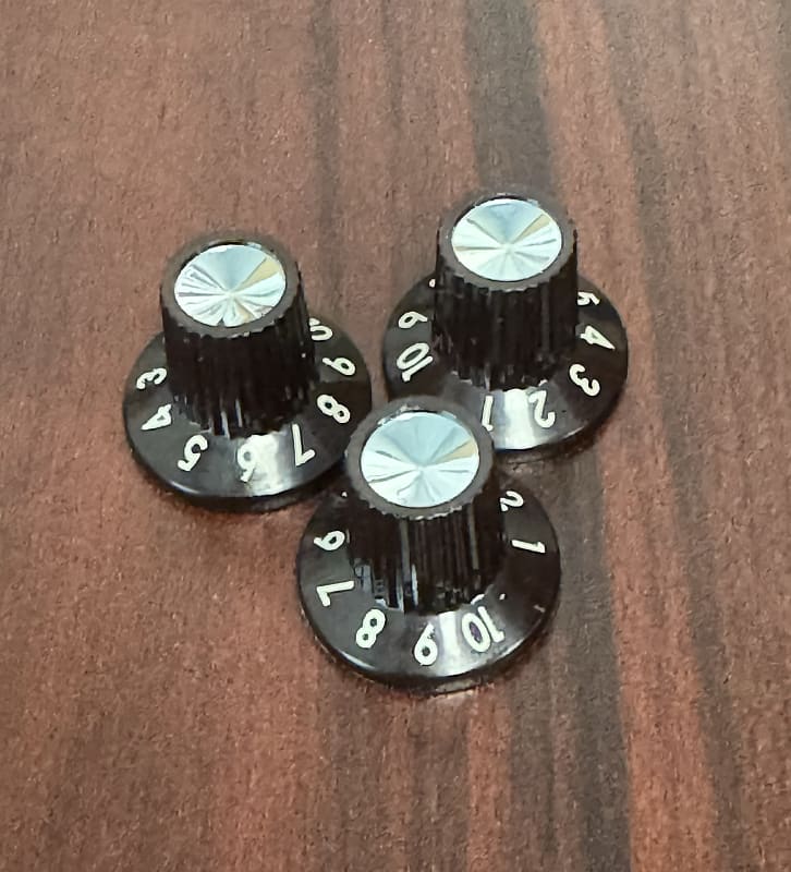 Fender Acoustasonic Amplifier Knobs - 2005-2011 - Brown - 3 | Reverb