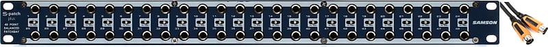 Samson S-Patch Plus 48-point Balanced Patchbay Bundle with | Reverb