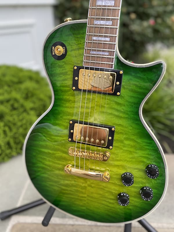 FireFly Electric Guitar FFLP * Quilted Green * Elite Model | Reverb