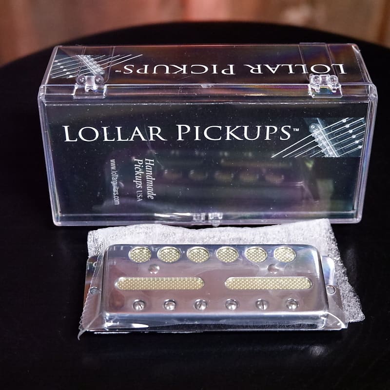 Lollar Gold Foil Pickup Surface Mount Neck Position - Nickel | Reverb