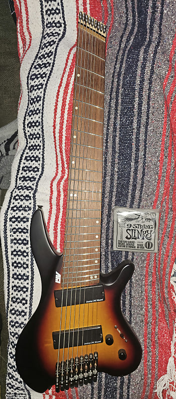 9-String Guitar, Headless, Fanned-Frets, New Strings | Reverb