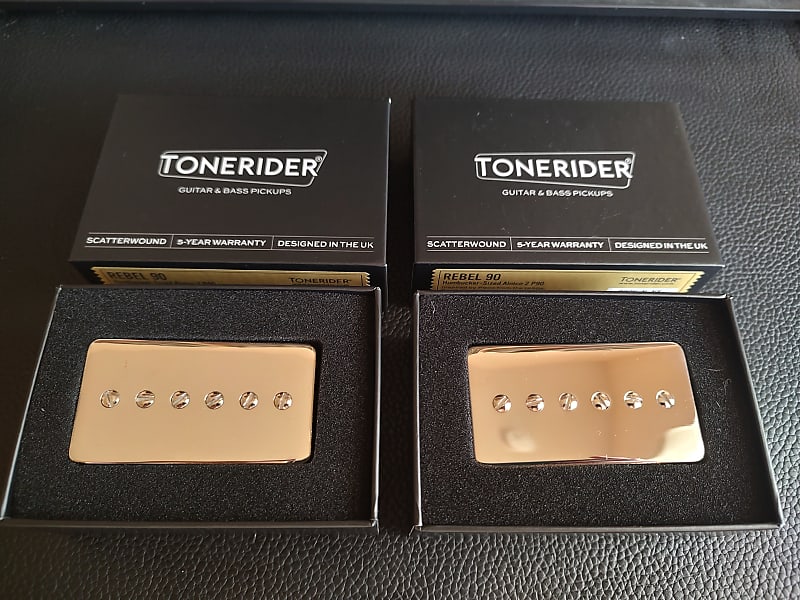 Tonerider Rebel 90 humbucker-size P90 set - Nickel | Reverb