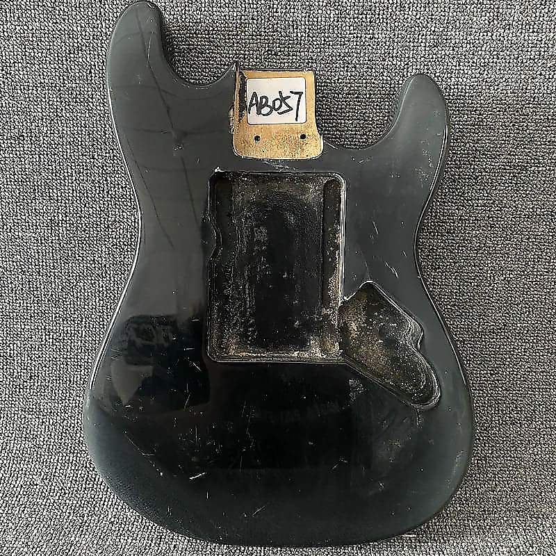Black Solid Basswood Stratocaster Strat Style Guitar Body | Reverb