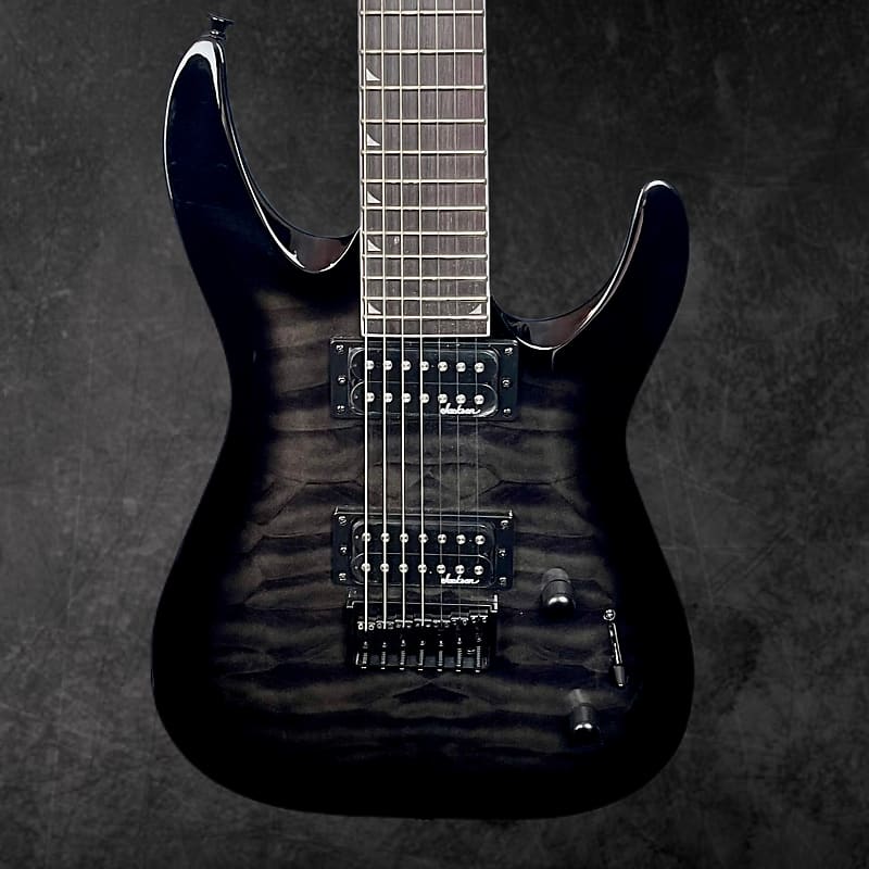 Jackson JS22-7 DKA Dinky QM, Trans Black Burst | Reverb