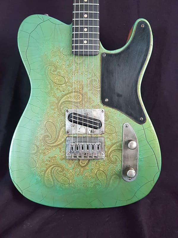 Paisley Tele Broadcaster Style, Nitro, Aged | Reverb