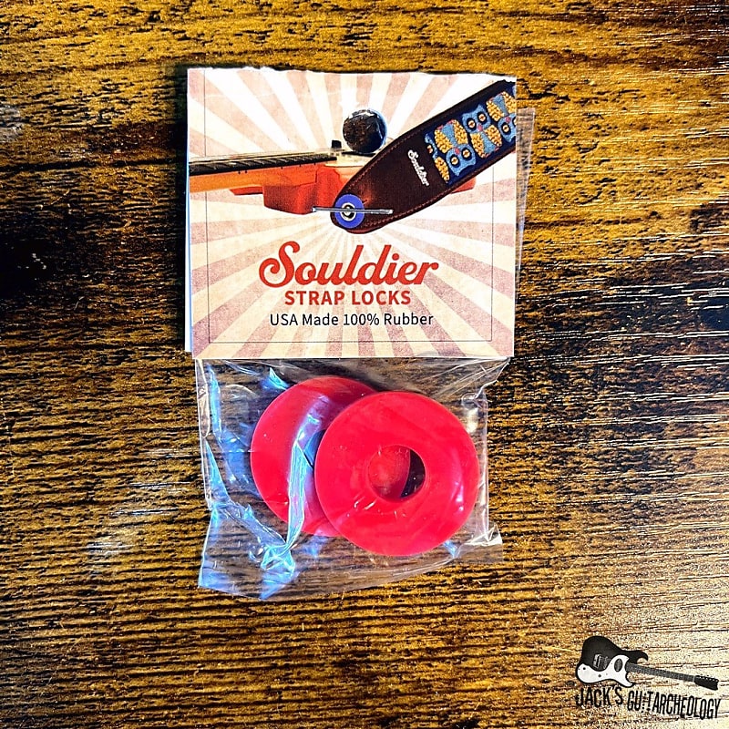 Souldier Rubber Strap Lock Washers (Pack of 2) - Red | Reverb