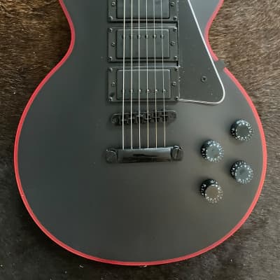 Firefly FFLP Les Paul Matte black with red binding | Reverb