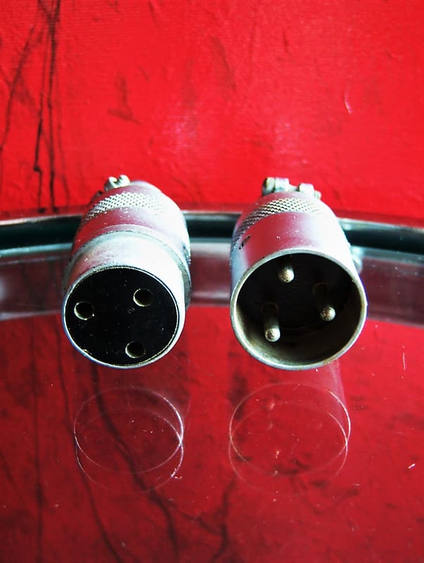 Vintage 1960's Cannon 3 pin male & female P3-CG-125 | Reverb Canada
