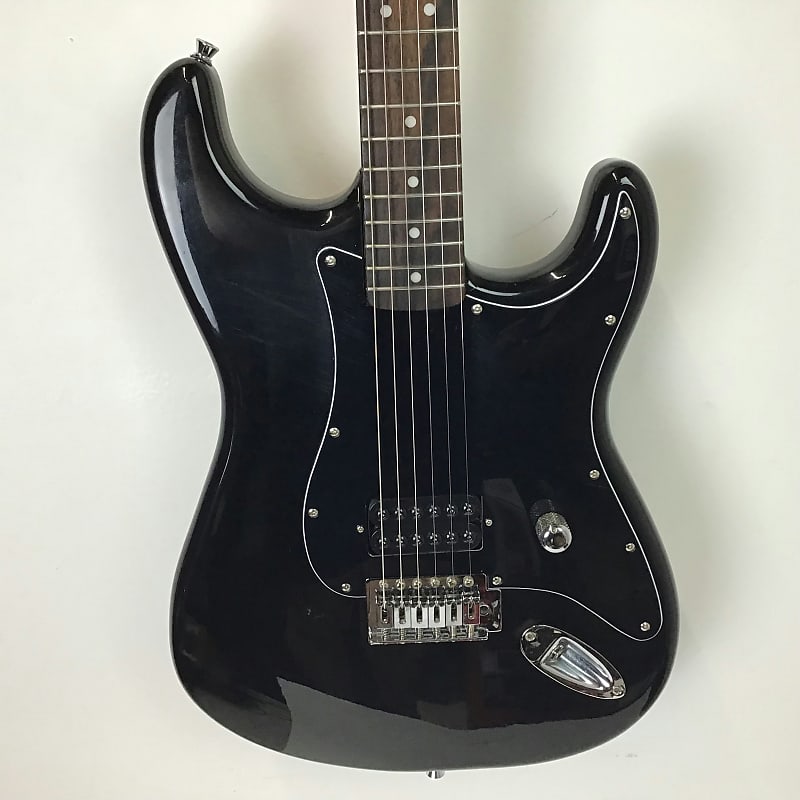 Used Squier PARTSCASTER STRAT Electric Guitars Black | Reverb