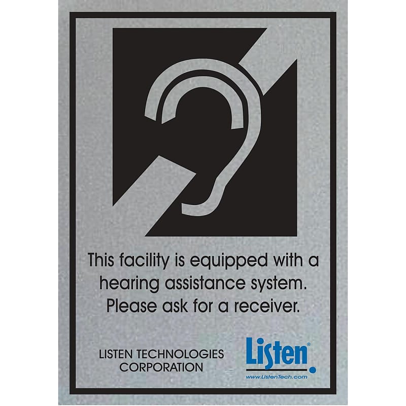 Listen Technologies LA-304 Hard Plaque Assistive Listening | Reverb