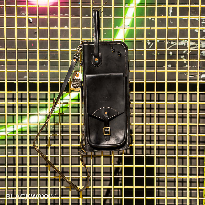 Tackle Instruments - Deluxe Leather Stick Bag - Black | Reverb