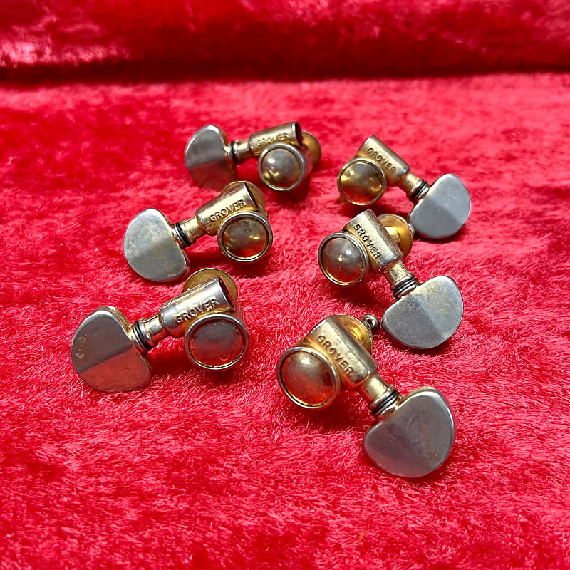 Grover Rotomatic guitar tuners c 1970 Gold Gibson Les paul | Reverb