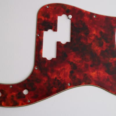 Precision Bass Pickguard 4 Ply Dark Red Tortoise Shell | Reverb
