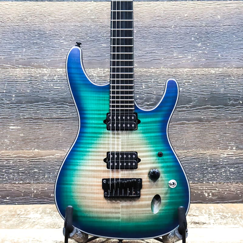 Ibanez SIX6FDFM Iron Label Flamed Maple Top Blue Space | Reverb Canada