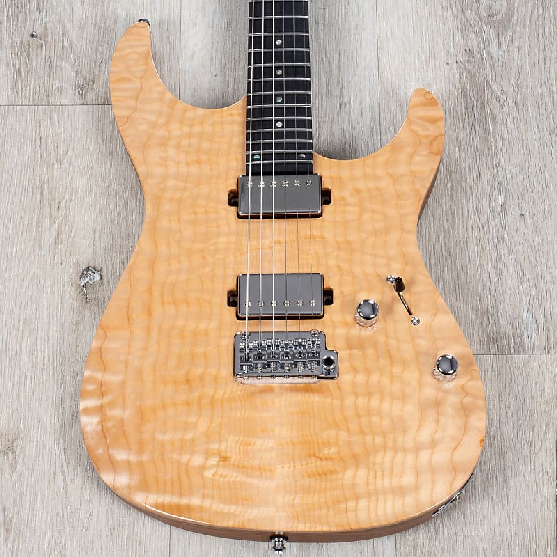 Mayones Aquila Elite S 6 Guitar, Ebony Fretboard, Trans | Reverb