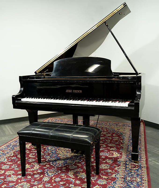 1985 Jesse French G-80A Baby Grand Piano | Polished Ebony | | Reverb