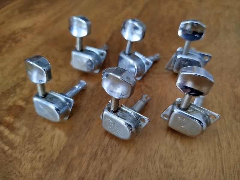 Fender Schaller F Logo Chrome Tuners Head set 70s (1975/1982) | Reverb