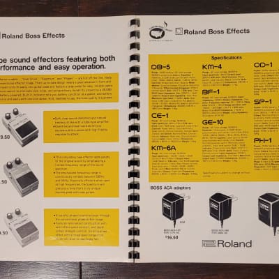 Vintage BOSS Effects Catalog Sheets | Reverb